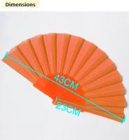 China Hot Selling Personalised  Single-sided Spanish Plastic Folding Fan with Oxford Face for Art Activities for sale
