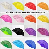 China Hot Selling Personalised  Single-sided Spanish Plastic Folding Fan with Oxford Face for Art Activities for sale