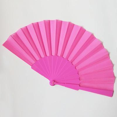 China Pink Plastic Hand Fan Customized Logo&Color for Promotional Gift Souvenir for sale