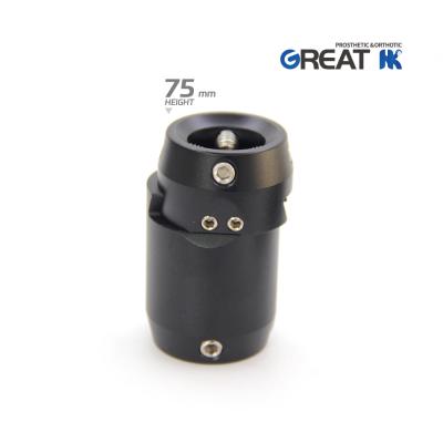 China Light Weight Aluminum Prosthetic Double Head Sliding Adaptor 75mm for sale