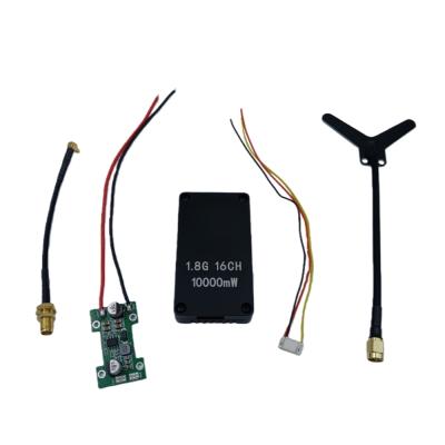 China Stable Signal 1.8GHz 8-10W 16CH Analog Drone VTX Frequency Range1680MHz-1980MHz for sale