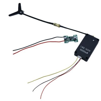 China 1.8GHz 8-10W 15CH Analog Drone VTX 1680MHz-1980MHz  Low Latency Video Transmitter for sale