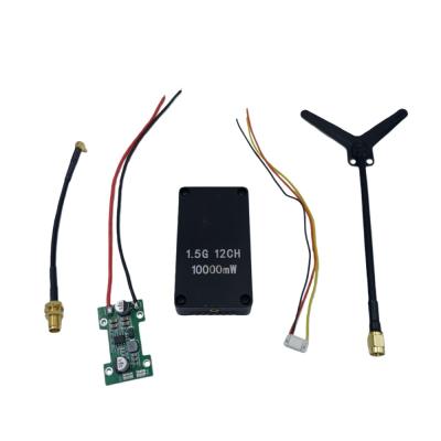 China 1.5GHz Video Transmitter with 8-10W Power Output and 11 Channels for Drones Security Systems and Outdoor Networks for sale