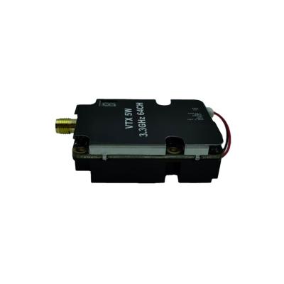 China FPV Video Transmitter  Stable Signal 3.3GHz 5W with Power Adjustment and 3060–3500MHz Bandwidth for sale