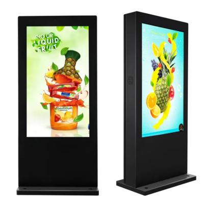 China Outdoor IP65 Digital Signage Board 32-86 Inch LCD Display with 2000cd/m² Brightness and 4K Resolution for sale