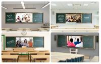 China 86 Inch Push Pull Digital Chalk Board with 4K 3840x2160 Resolution and Magnetic Side Panels for Education for sale