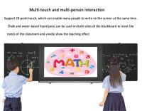 China 75-Inch 4K Smart Digital Blackboard with 20-Point Touch and Wireless Projection for Education and Business for sale