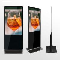 China 43-55 Inch Floor Standing Digital Signage Touchscreen with 3840x2160 Resolution and 50M Touch Durability for Advertising for sale