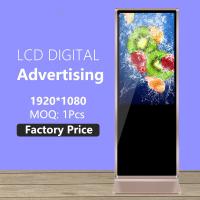 China 42-65 Inch Floor Standing Digital Signage with 1920x1080 Resolution, Wi-Fi/Bluetooth/USB Connectivity for Indoor Advertising for sale