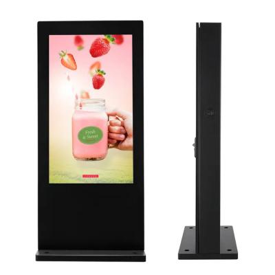 China Black Commercial Outdoor Digital Display Board 32-75 Inch with 2000-3000cd/m² Brightness for Advertising for sale