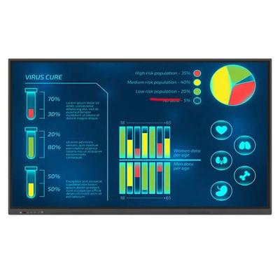 China 55-inch 4K Interactive Touch Screen Whiteboard with 20-Point Multi-Touch and 3840×2160 Resolution for Professional Use for sale