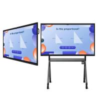 China 55-Inch 4K LED Interactive Whiteboard 3840x2160 Resolution with 20-Point Touch and Dual OS Support for sale