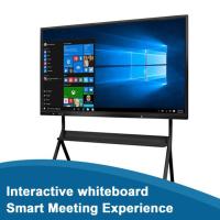 China 65-inch 4K Interactive Whiteboard with 20-Point Touch, 3840×2160 Resolution and Dual Android/Windows Systems for sale