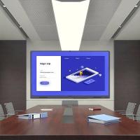 China 86-inch 4K Interactive Touch Screen Whiteboard with 20-Point IR Touch and Dual OS for English Teaching for sale