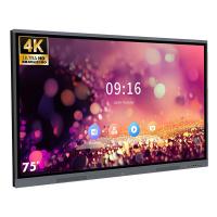 China 86-inch 4K Multi Touch Interactive Whiteboard with 20-Point Infrared Touch and Dual OS Support for sale