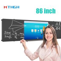 China 86-Inch Interactive Digital Blackboard with 4K Resolution and Magnetic Side Panels for Classroom Teaching for sale