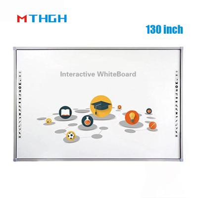 China 130 Inch Interactive Whiteboard with 3840×2160 Resolution and 20-40 Point Infrared Multi-Touch for Education for sale