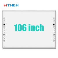 China 106 Inch Electromagnetic Touch Smart Interactive Whiteboard with 3840X2160 Screen Resolution for School and Conference for sale