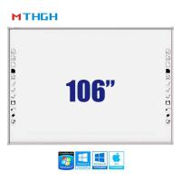 China 106 Inch Electromagnetic Touch Smart Interactive Whiteboard with 3840X2160 Screen Resolution for School and Conference for sale