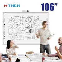 China 106 Inch Electromagnetic Touch Smart Interactive Whiteboard with 3840X2160 Screen Resolution for School and Conference for sale