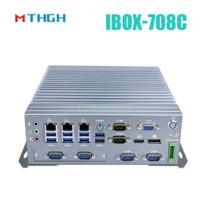 China IBOX-708C Industrial Mini PC with Intel i3-6100T Quad-Core 8GB DDR4 185×179×40mm Fanless Design for sale