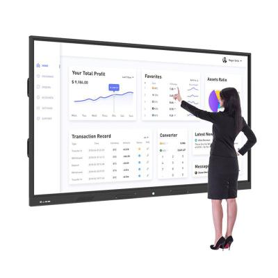 China 55 Inch Interactive Whiteboard with Android 13.0 and 20 Touch Points for School Meetings for sale