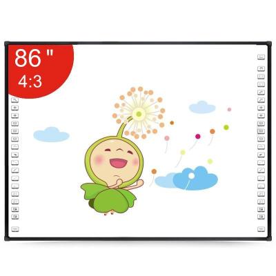 China 86'' Smart Board Interactive Whiteboard with Infrared Touch and 10-Point Multi-Touch for Classroom for sale