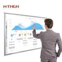 China 96 Inch Interactive Whiteboard with 10 Touch Points and Infrared Technology for Smart Classrooms for sale
