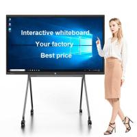 China 55 Inch Interactive Whiteboard with 350cd/m2 Brightness and 16:9 Aspect Ratio for Smart Education for sale