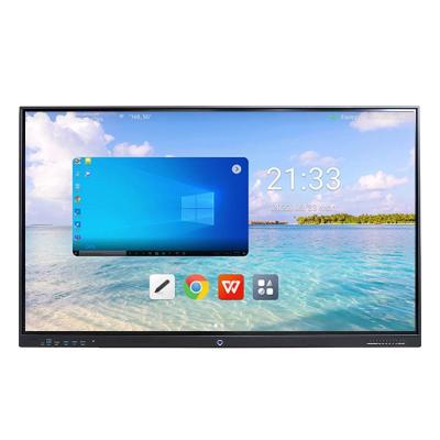 China 4K HD Interactive Touch Screen Whiteboard with 40-Point Touch and Android 8+128G for Classrooms and Meetings for sale