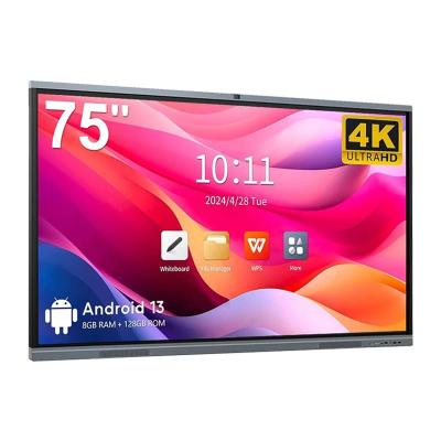 China 4K HD Interactive Whiteboard with Android 13 and 8+128G Dual System for Classroom and Conference for sale