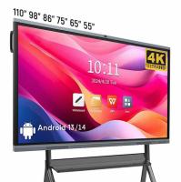 China 4K HD Interactive Whiteboard with Android 13 and 8+128G Dual System for Classroom and Conference for sale