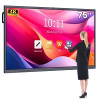 China 4K HD Interactive Whiteboard with Android 13 and 8+128G Dual System for Classroom and Conference for sale