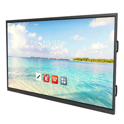China 75 Inch 4K Certified Smart Interactive Board with 20-Point Infrared Touch Screen Whiteboard for sale