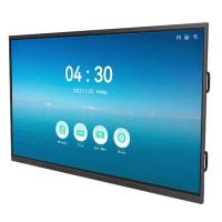 China 75 Inch 4K Certified Smart Interactive Board with 20-Point Infrared Touch Screen Whiteboard for sale