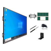 China 75 Inches Smart Education Interactive Whiteboard with 350cd/m2 Brightness and 20 Points Touch for sale