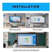 China Android 13.0 Interactive Touch Screen Whiteboard with 350cd/M2 Brightness and 40-Point Multi-Touch for Smart Education for sale
