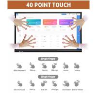 China Android 13.0 Interactive Touch Screen Whiteboard with 350cd/M2 Brightness and 40-Point Multi-Touch for Smart Education for sale