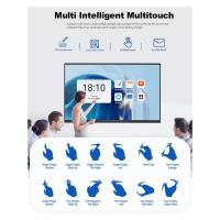 China 65 Inch Interactive Touch Screen Whiteboard with 3840x2160 4K Resolution, 350cd/m2 Brightness, and 20 Points Multi-Touch for sale
