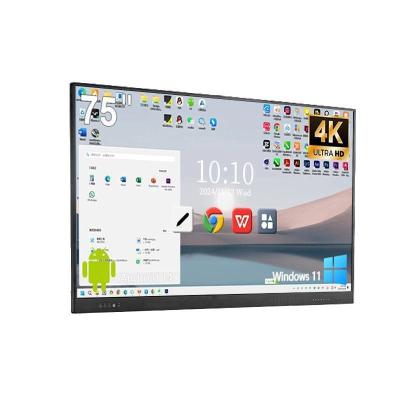 China Android 14.0 Interactive Whiteboard with 20-Point Multi-Touch and 4K LCD Screen for Classroom Learning for sale