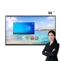 China 98-inch 4K Resolution 20-Point Multi-Touch Interactive Touch Screen Whiteboard for Smart Education for sale