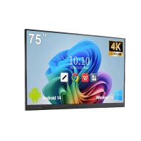 China 75 Inch Interactive Touch Screen Whiteboard with Intel I3 OPS PC and USB3.0 Type-C Interface for sale