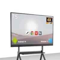 China 75 Inch Interactive Touch Screen Whiteboard with Intel I3 OPS PC and USB3.0 Type-C Interface for sale