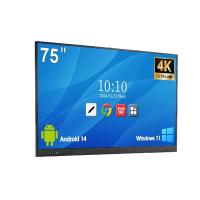 China 75 Inch Interactive Whiteboard with 20-40 Point Touch and Windows + Android 14.0 for Digital Classrooms for sale