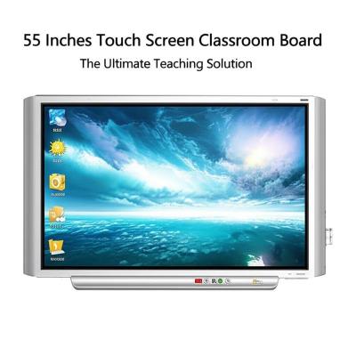 China 55 Inches Interactive Touch Screen Whiteboard with Dual System and OPS PC for Classrooms for sale