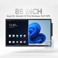 China 85 Inch Interactive Touch Screen Whiteboard with RK3588 Octa Core Processor and 16GB RAM for High Speed Operation for sale