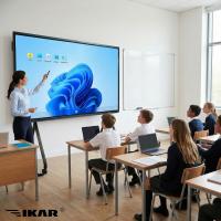 China 65 Inch 4K UHD Interactive Touch Screen Whiteboard with 40 Point Precision Infrared Touch and High-Brightness for Corporate and Educational Use for sale