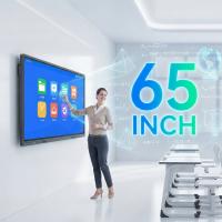 China 10bit Color Depth Interactive Touch Screen Whiteboard with 12.4mm Frame and 8ms Panel Response Time for sale