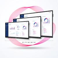 China 86-inch 4K Multi Touch Interactive Whiteboard with 20-Point Infrared Touch and Dual OS Support for sale