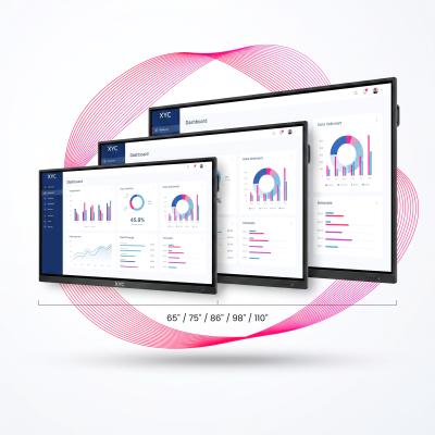 China Interactive Touch Screen Whiteboard 55-110 Inch with 350 Cd/m² Brightness and 4 Screen Sharing for Collaborative Learning for sale